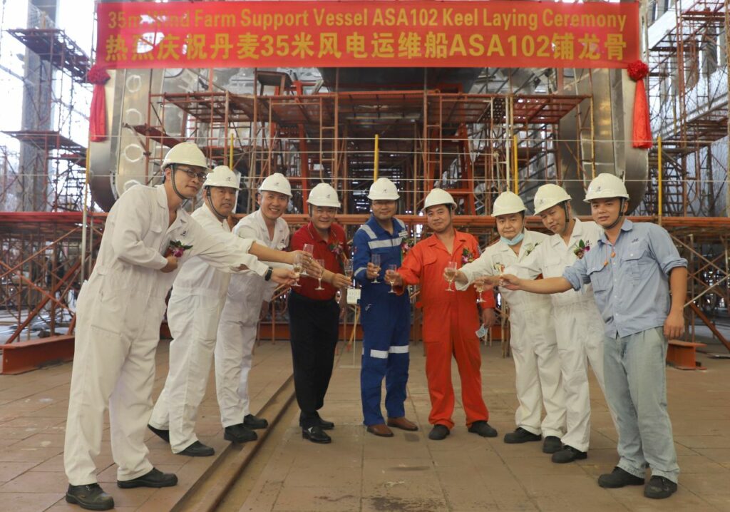 Keel laid for Hornsea Two hybrid CTVs - Offshore Energy Keel laid for Hornsea Two hybrid CTVs - Offshore Energy